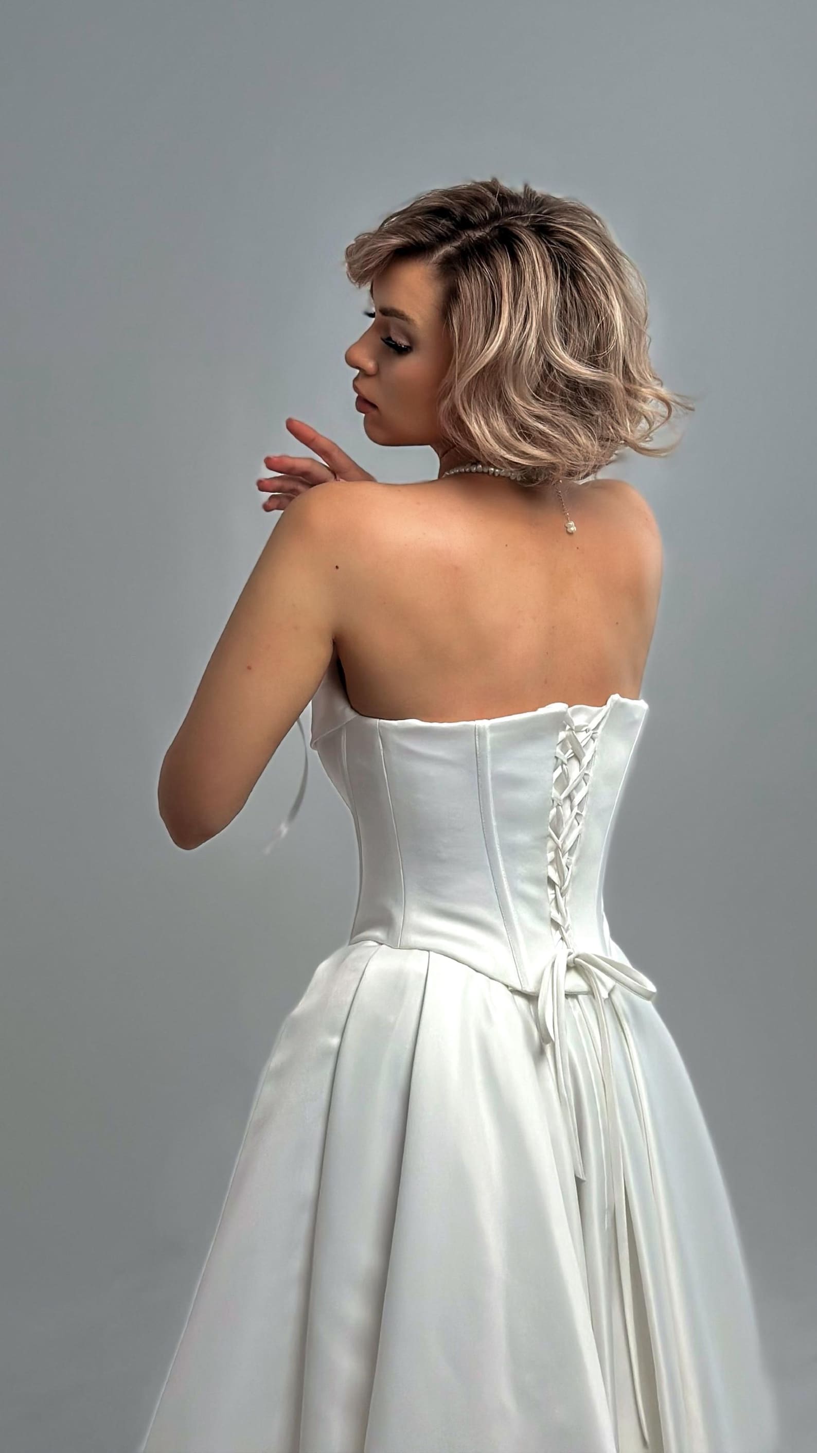 Wedding Dress, Off-shoulders, Reception Dress, Stylish Satin, Bridal ...