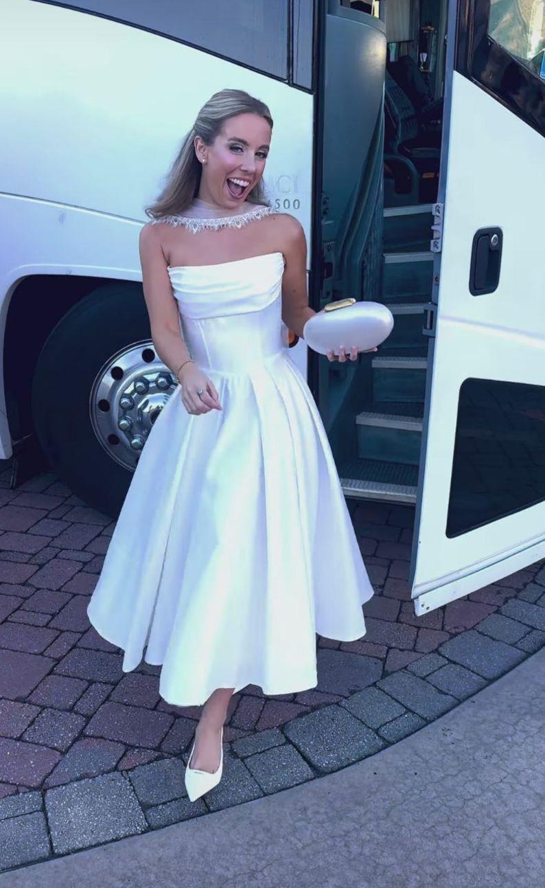Wedding Dress, Off-shoulders, Reception Dress, Stylish Satin, Bridal ...