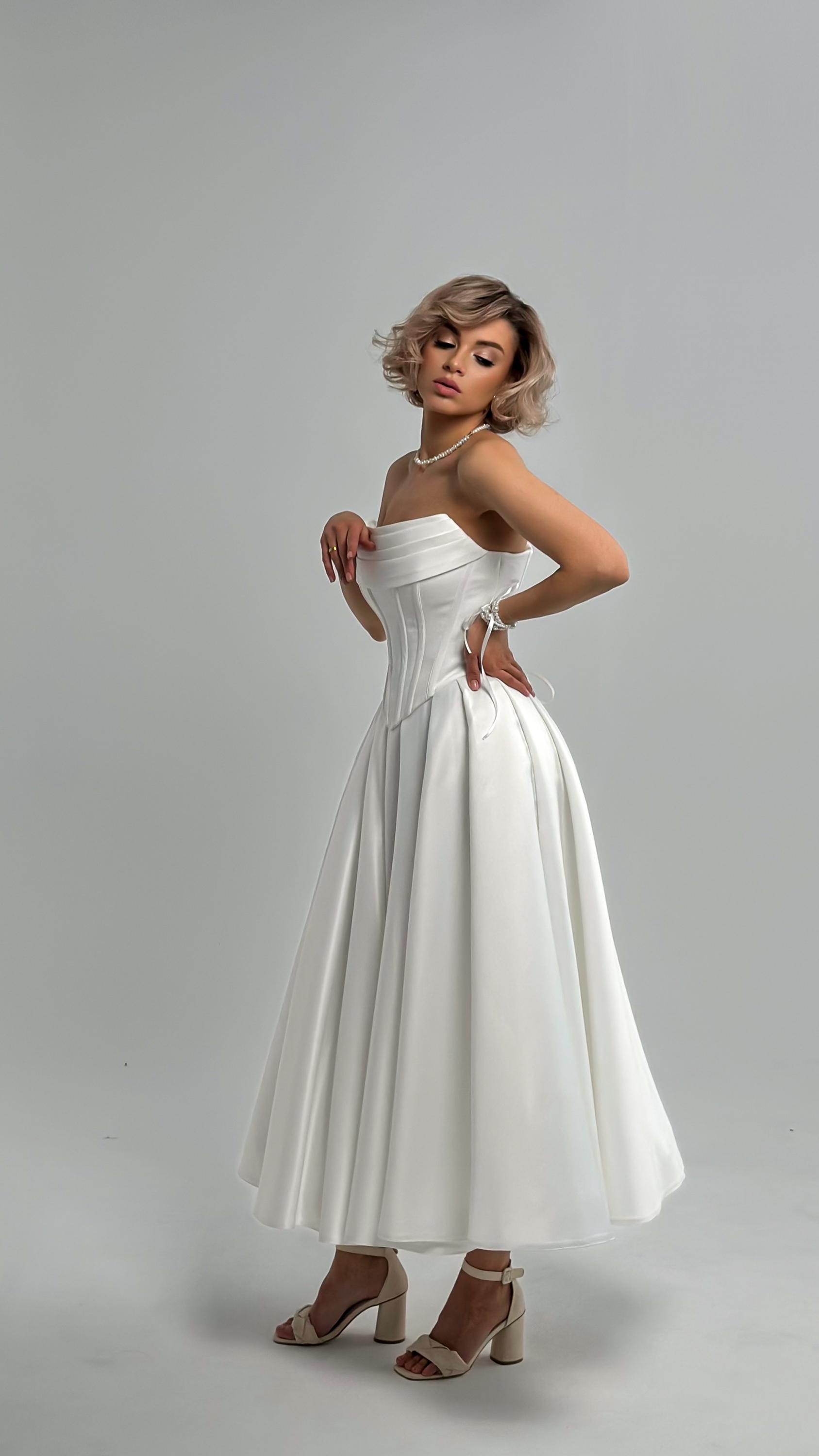 Wedding Dress, Off-shoulders, Reception Dress, Stylish Satin, Bridal ...