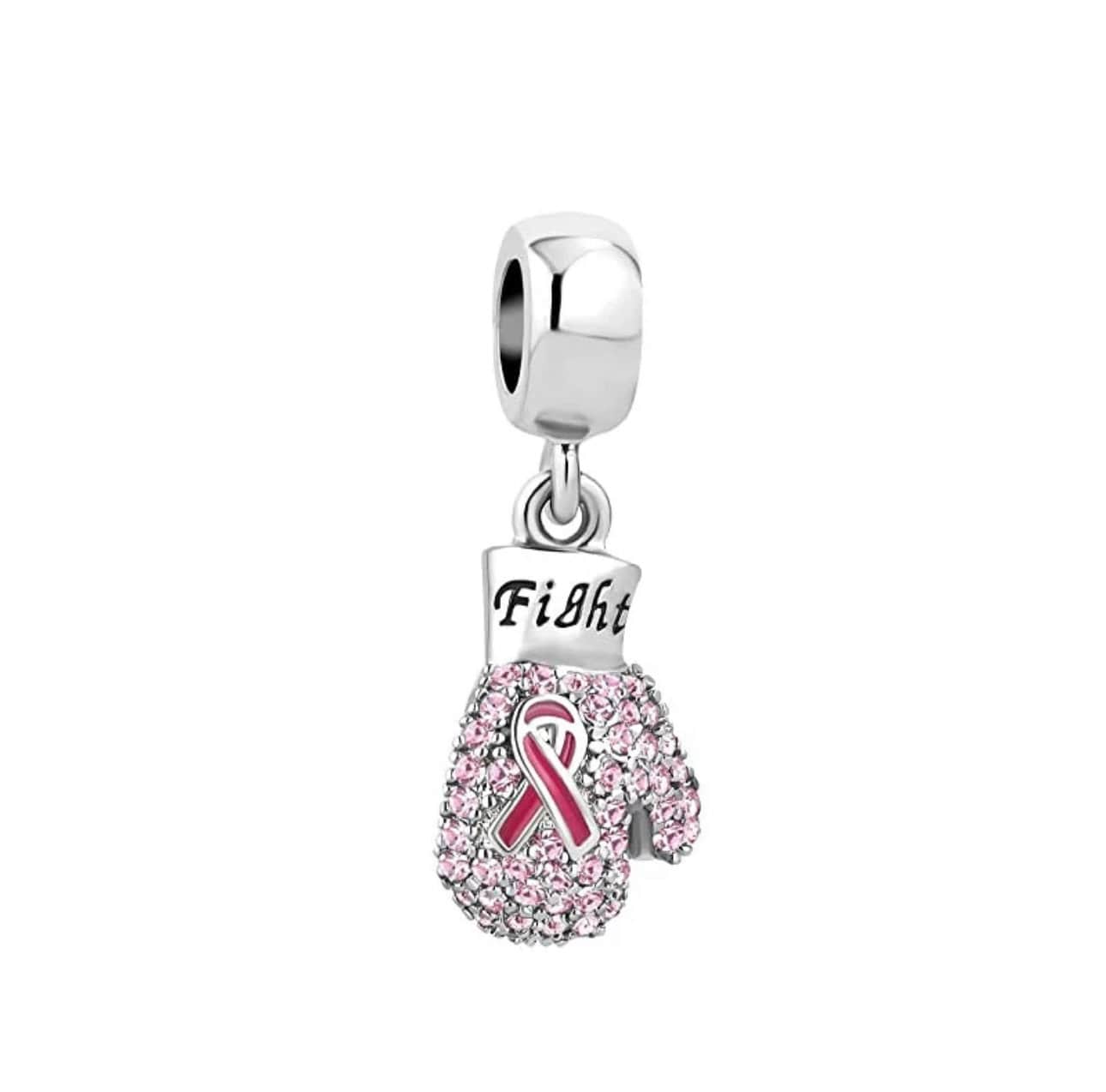 Fight Breast Cancer Charm Breast Cancer Awareness Pink Boxing Glove ...