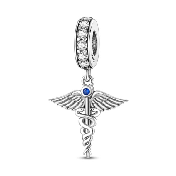 Caduceus Charm - Etsy