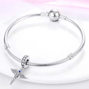 Caduceus Charm Pandora Style Charm Doctor Charm Medical Student Medical ...