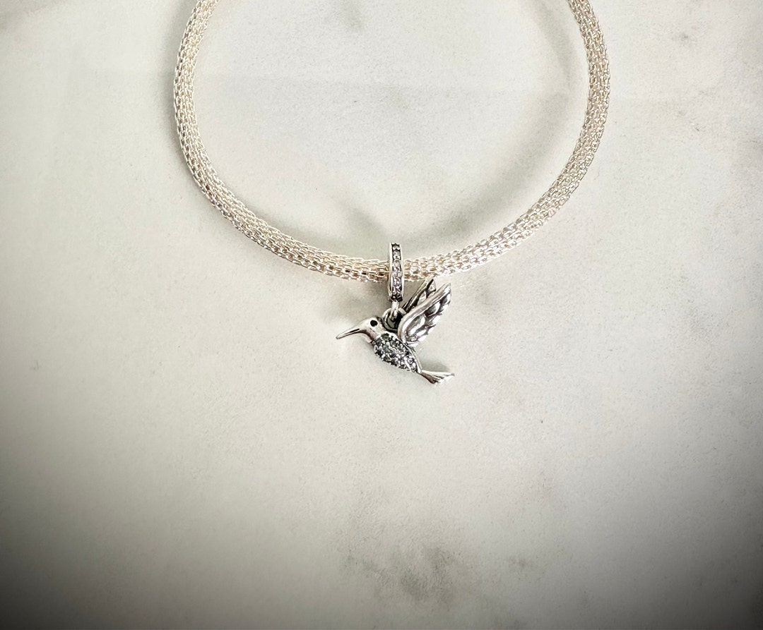 Hummingbird Pandora Style Charm Bird Bracelet Charm Gift for Her - Etsy
