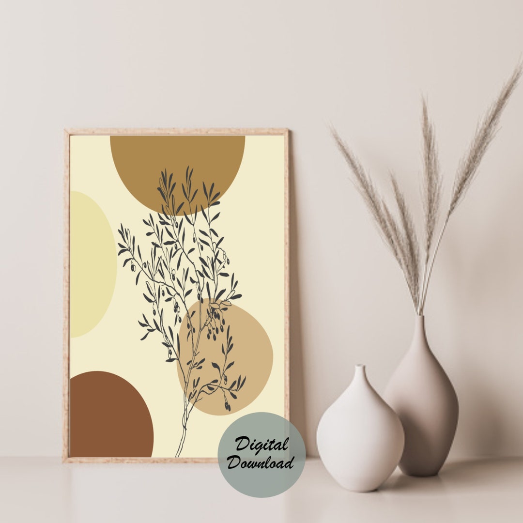 Boho Branch Abstract Art Print Digital Download Printable Wall Art ...
