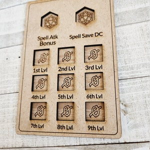 Dnd Spell Tracker / Dungeons and Dragons Fun / Dice and Tracking for ...