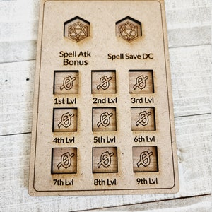 Dnd Spell Tracker / Dungeons and Dragons Fun / Dice and Tracking for ...