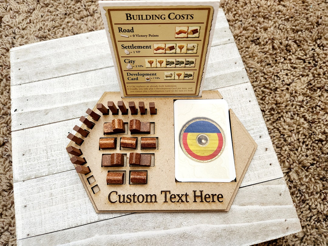 Settlers Game Piece Organizer: Custom Engraved Board Game Holder - Etsy