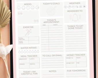 Digital Monthly Planner Printable Organise Your Life, Goal Setting ...