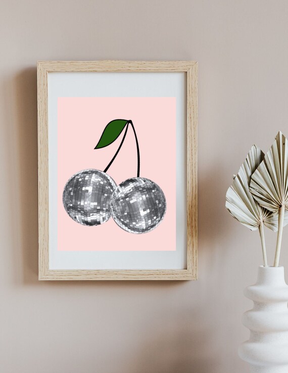 DISCO CHERRY Fun Y2K Print DIGITAL - Etsy