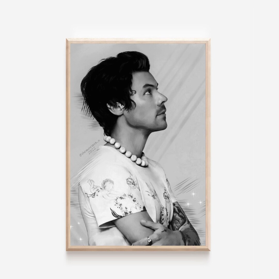 Handmade / Digital Painting / Poster - Harry - Etsy