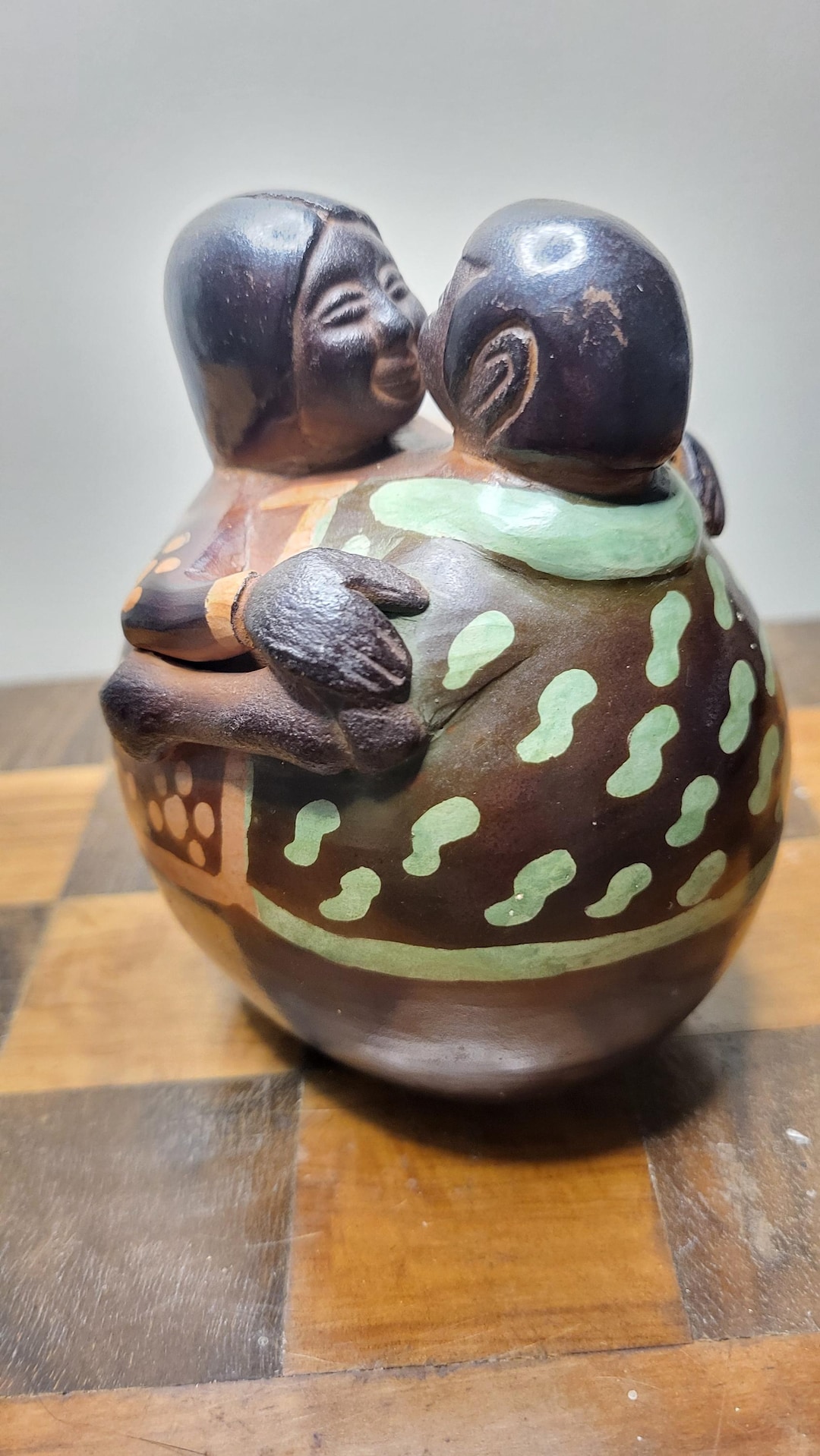 Peru Pottery Sculpture Hugging Couple - Etsy
