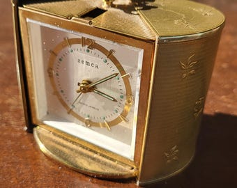 Vintage Semca Travel Alarm Clock in Foldable Case Works - Etsy