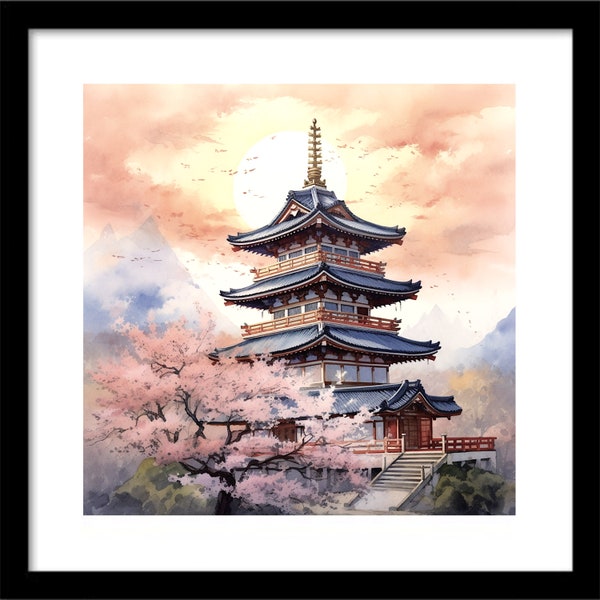 Pagoda Art Print - Etsy