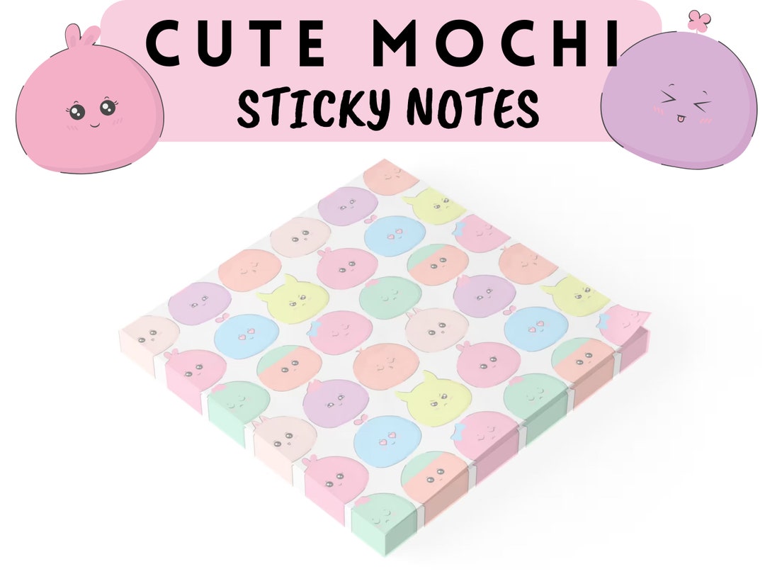 Cute Mochi Post-it® Note Pads Cute Sticky Notes Anime Sticky Notes ...