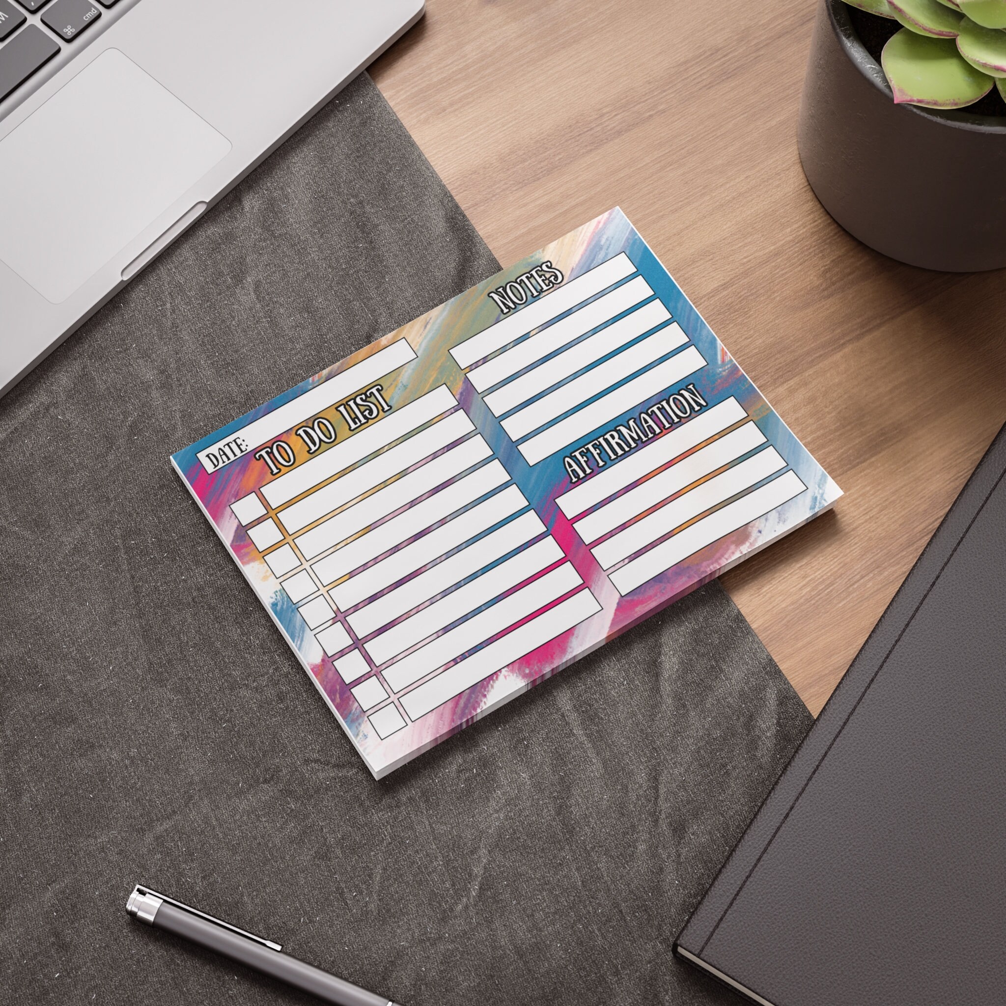 Large 8x6 Post-it® Note Pad | Colorful Note Pad | Daily Organization ...