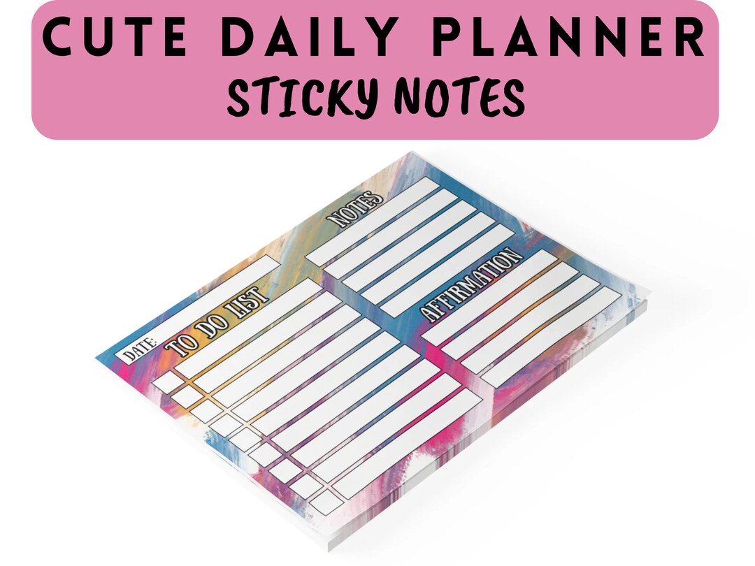 Large 8x6 Post-it® Note Pad | Colorful Note Pad | Daily Organization ...