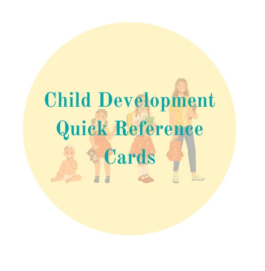 Child Development Quick Reference Flashcards - Etsy
