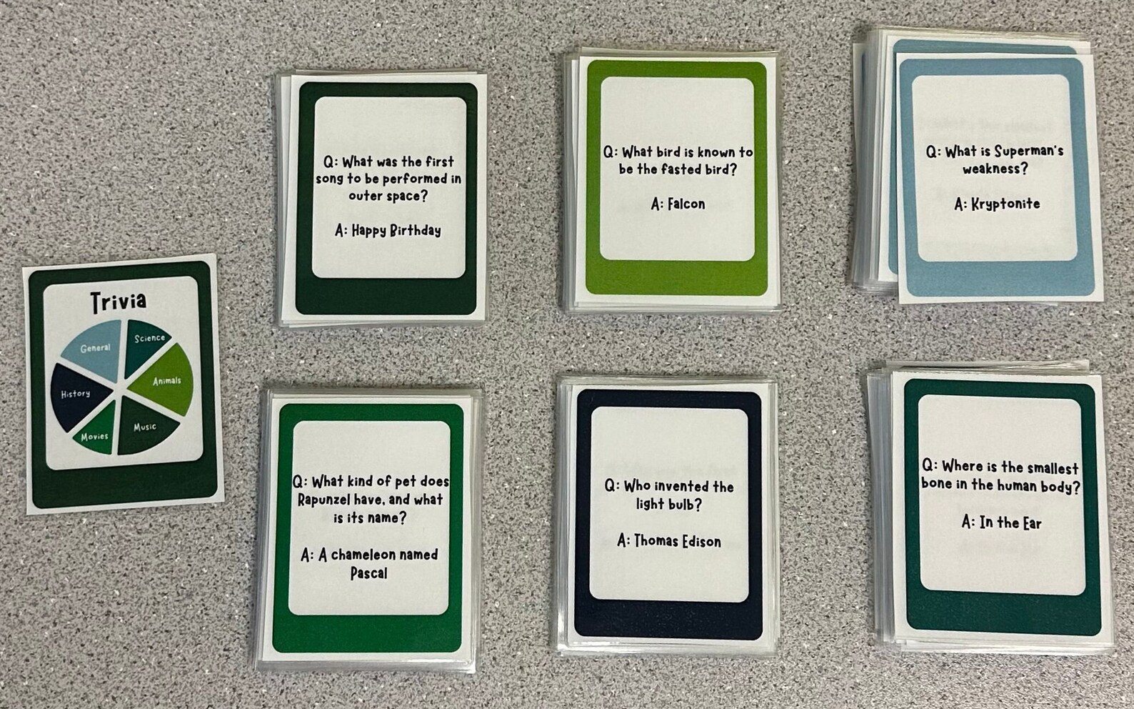 Trivia Cards - Etsy