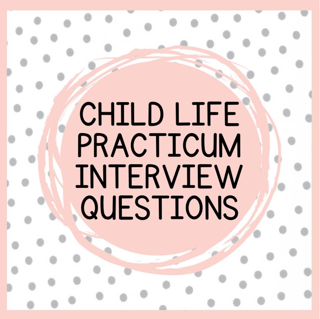 Child Life Practicum Interview Flash Cards - Etsy