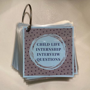 Child Life Interveiw Question Flashcards - Etsy