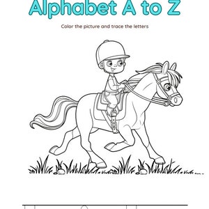 Kids Alphabet Workbook, A to Z Work Pages, Handwriting Practice, Kids ...