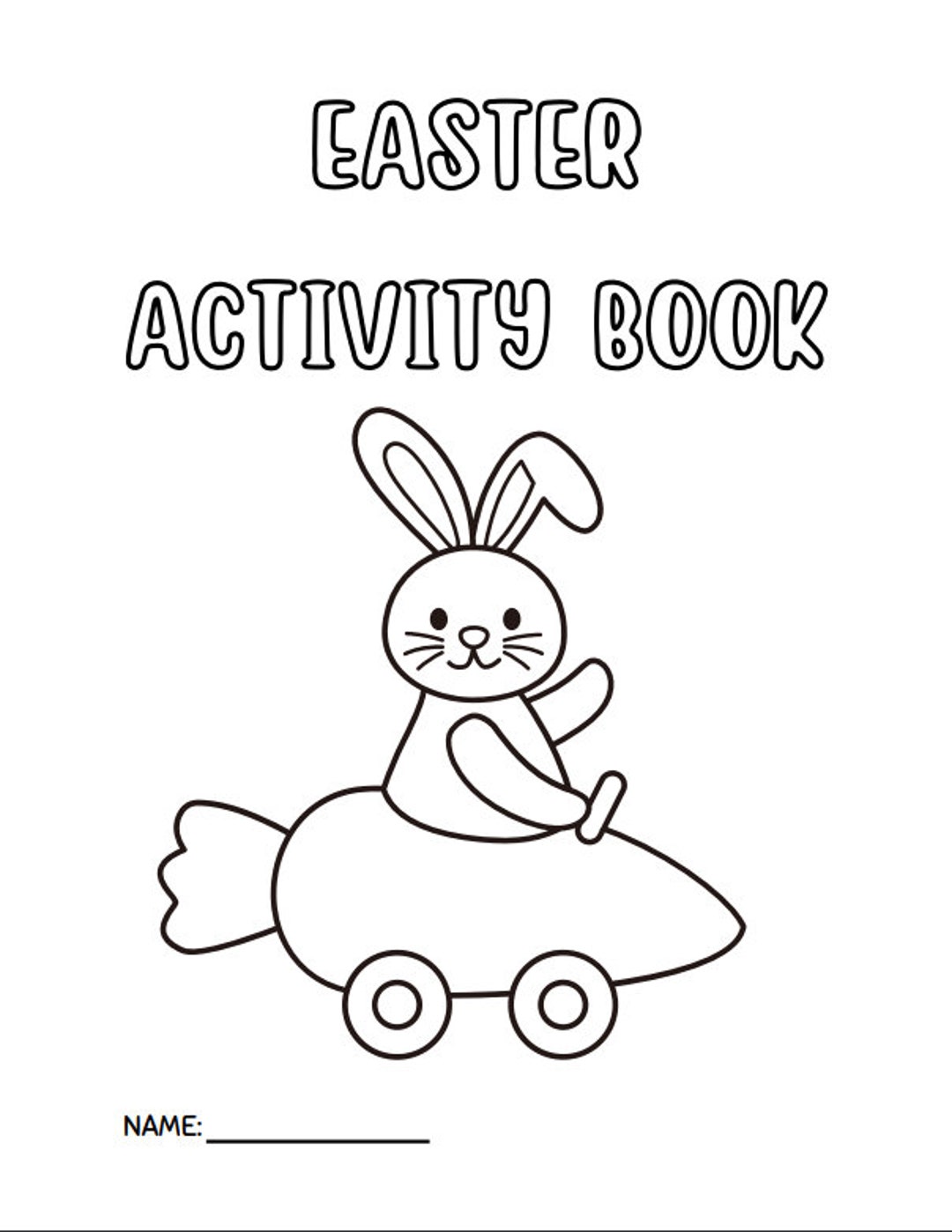 Easter Workbook, Easter Worksheets, Coloring Pages, Math Skills, Writing Skills, Fine Motor ...