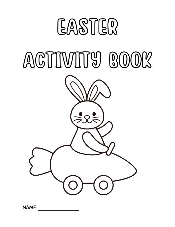 Kids Easter Workbook, Easter Worksheets, Coloring Pages, Math Skills ...