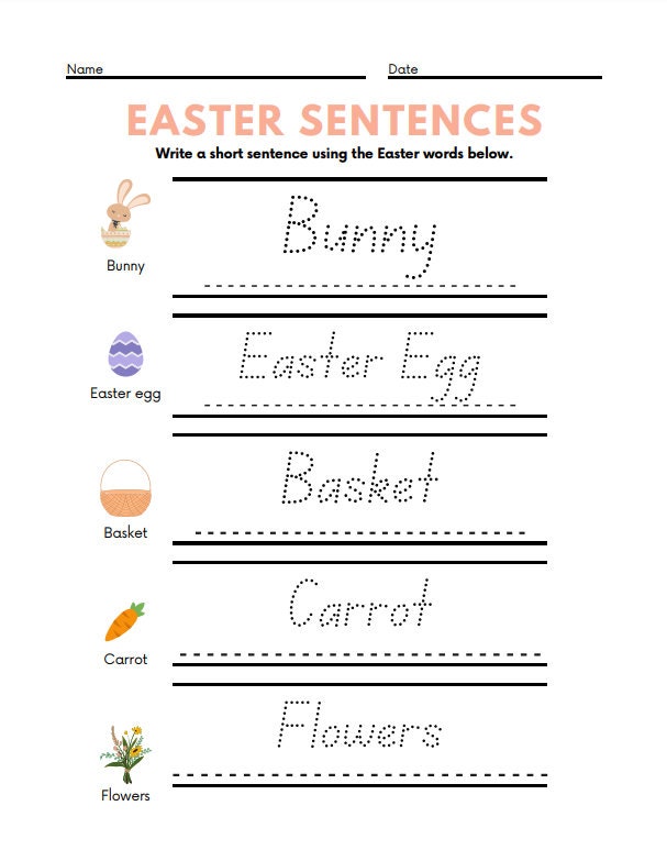 Kids Easter Workbook, Easter Worksheets, Coloring Pages, Math Skills ...