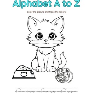 Kids Alphabet Workbook, A to Z Work Pages, Handwriting Practice, Kids ...