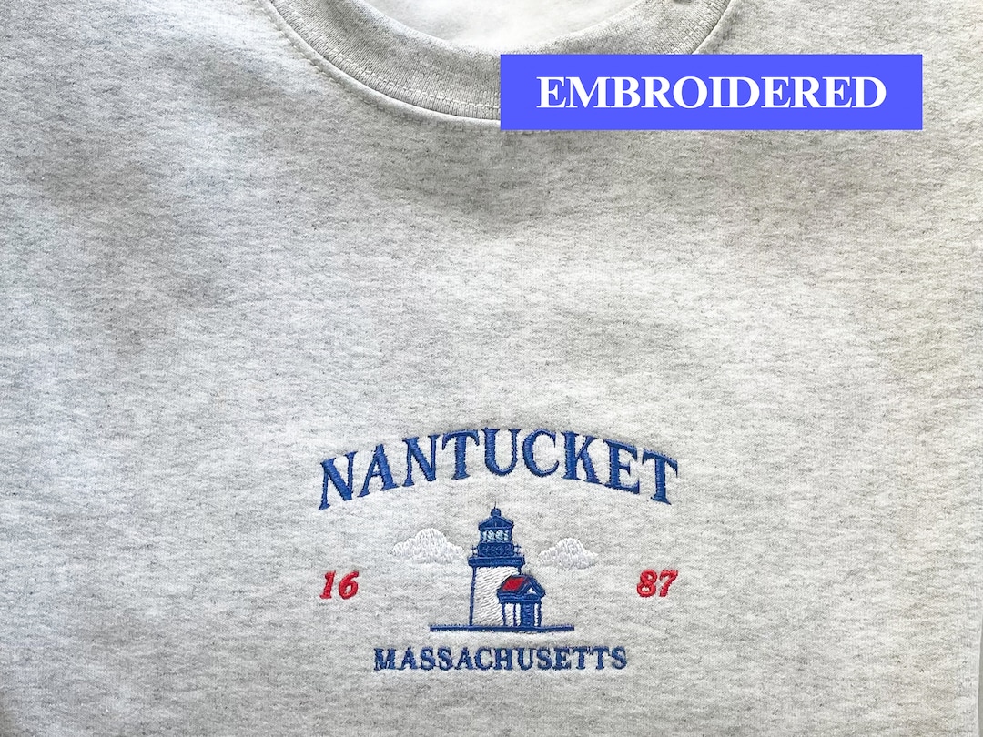 Nantucket Embroidered Sweatshirt - Etsy