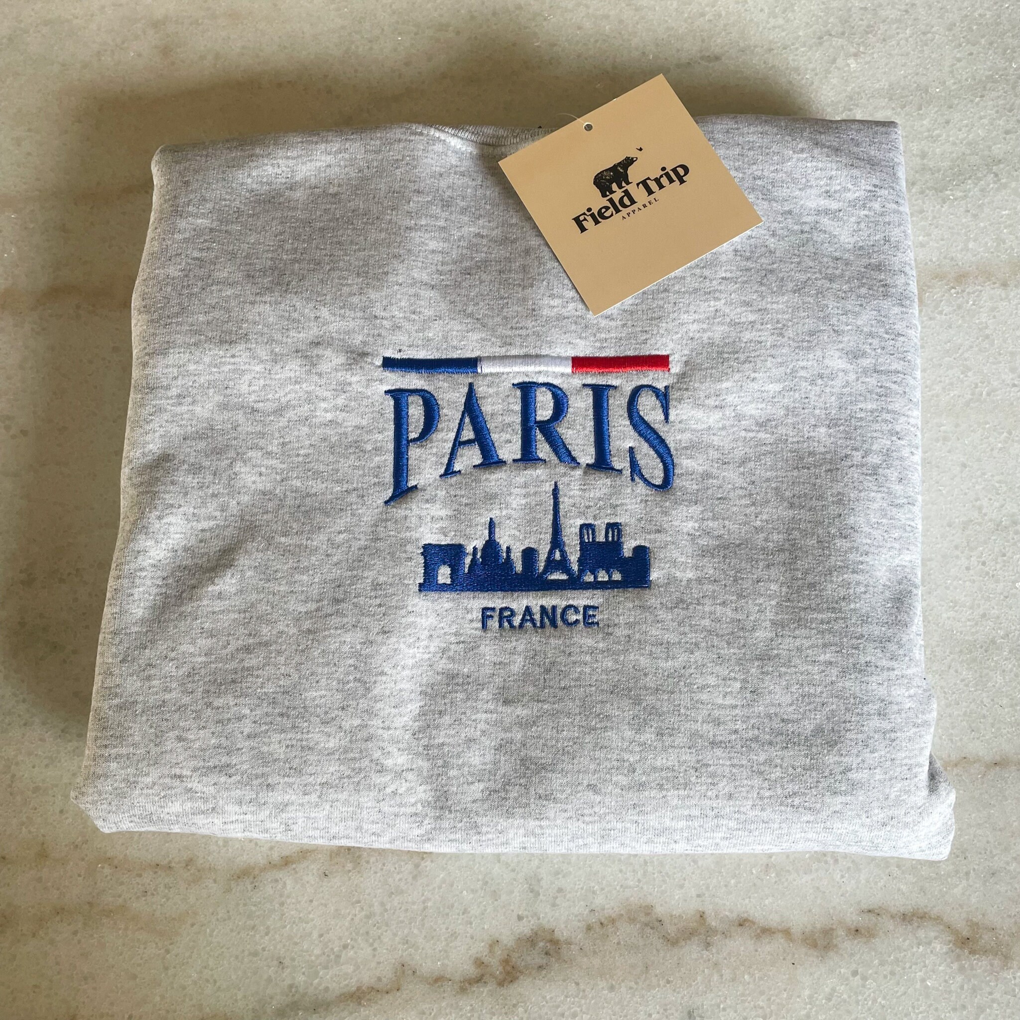 Paris Embroidered Sweatshirt - Etsy