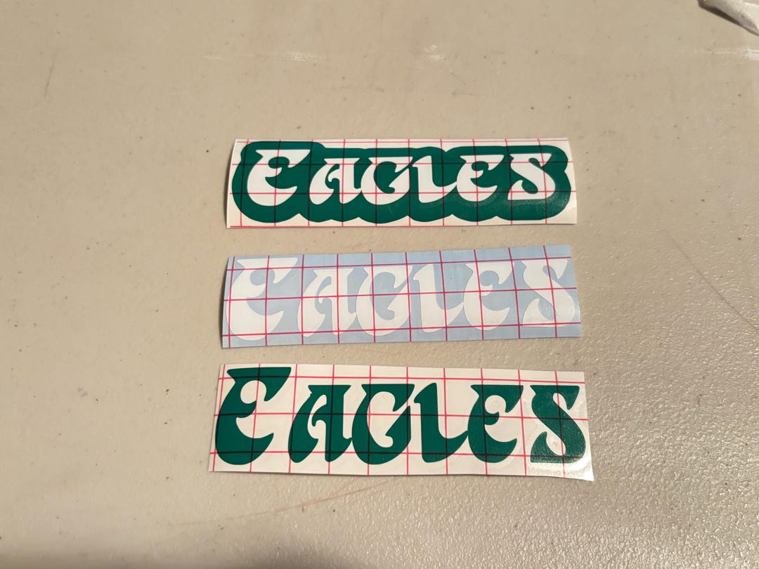Philadelphia Eagles Vinyl Sticker Kelly Green White - Etsy