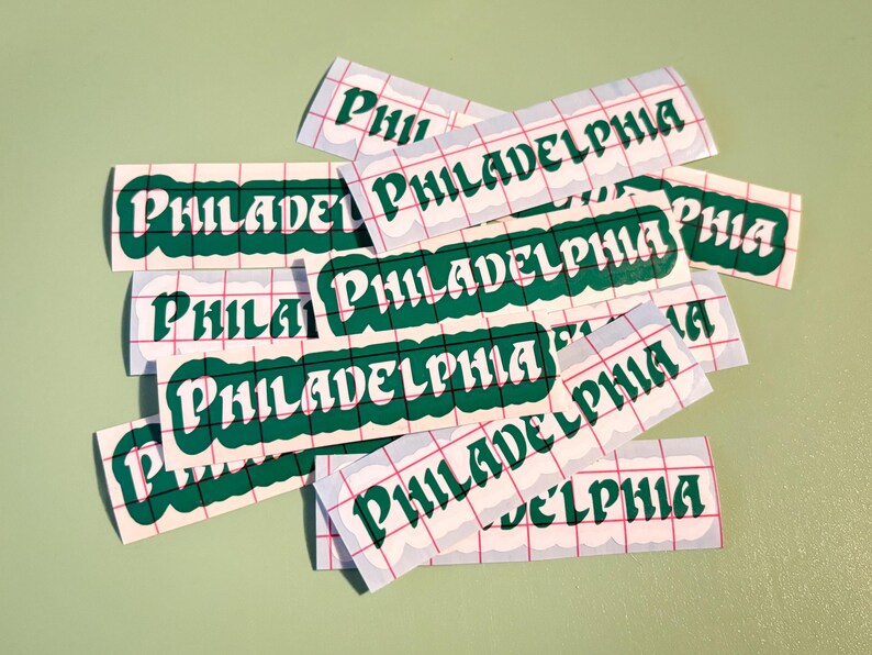 Philadelphia Sticker Philadelphia Eagles Vinyl Sticker Kelly Green ...