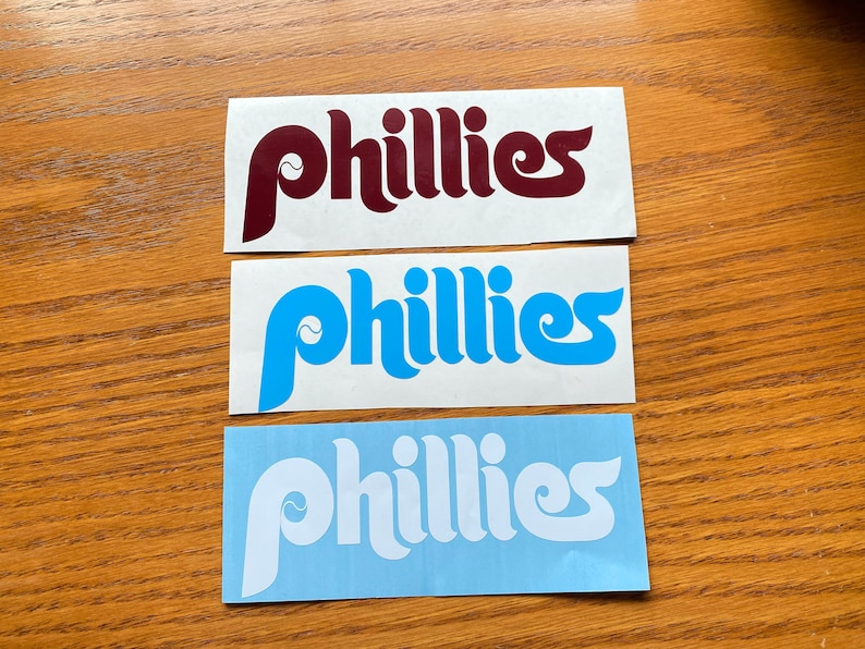 Phillies Sticker, Vinyl Window Decal, Philadelphia Phillies Baseball - Etsy