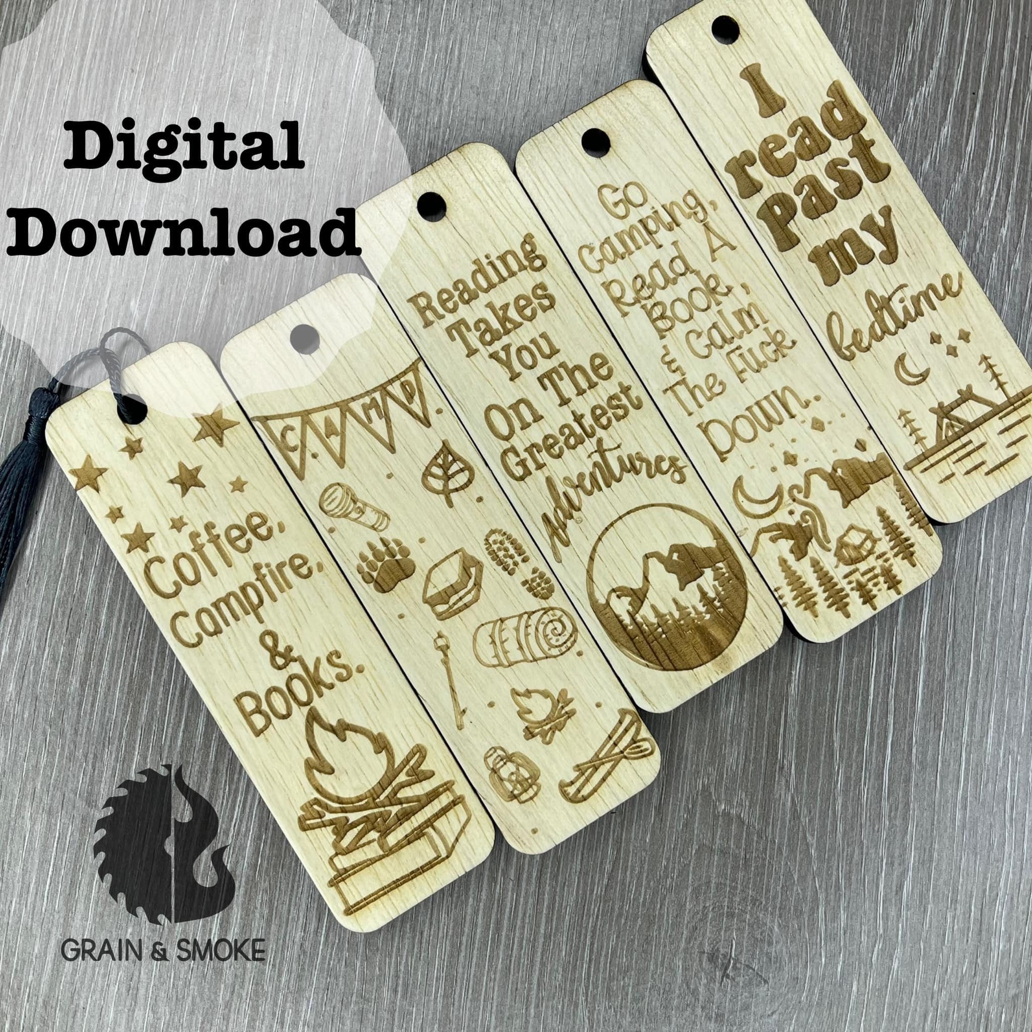 Camping Theme Bookmarks - SVG - Laser Ready - Etsy