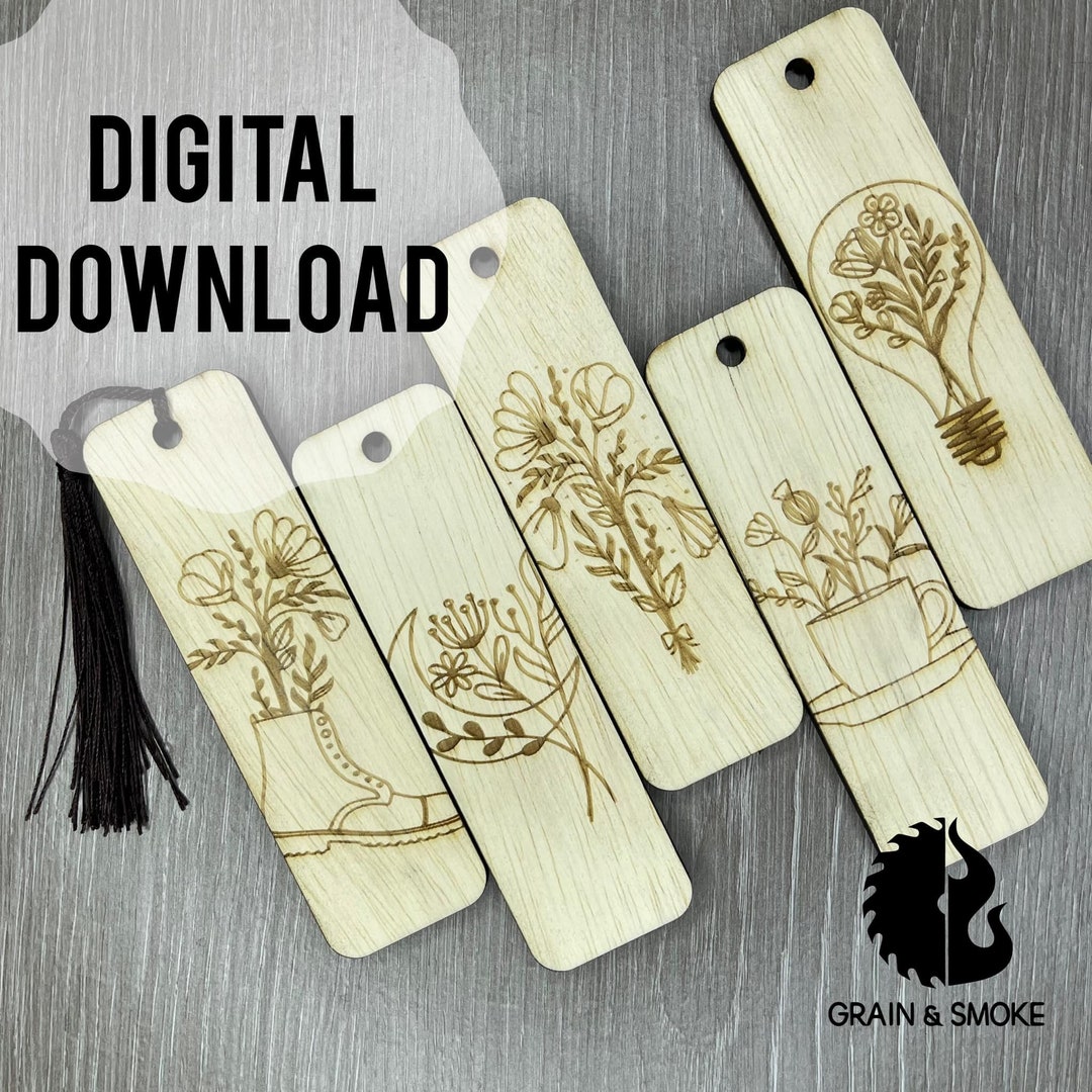 Whimsical Flower Theme Bookmarks - SVG - Laser Ready - Etsy