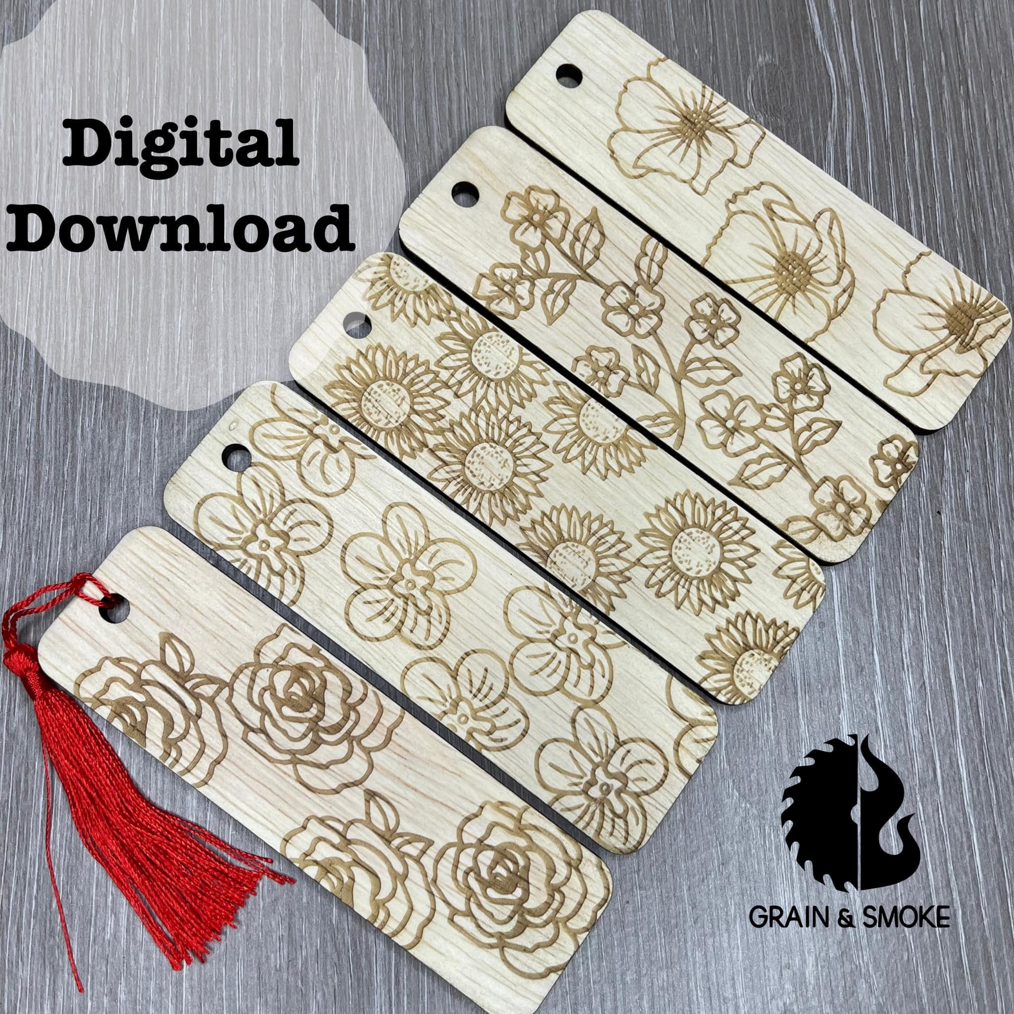 Floral Bookmarks - SVG - Laser Ready - Etsy