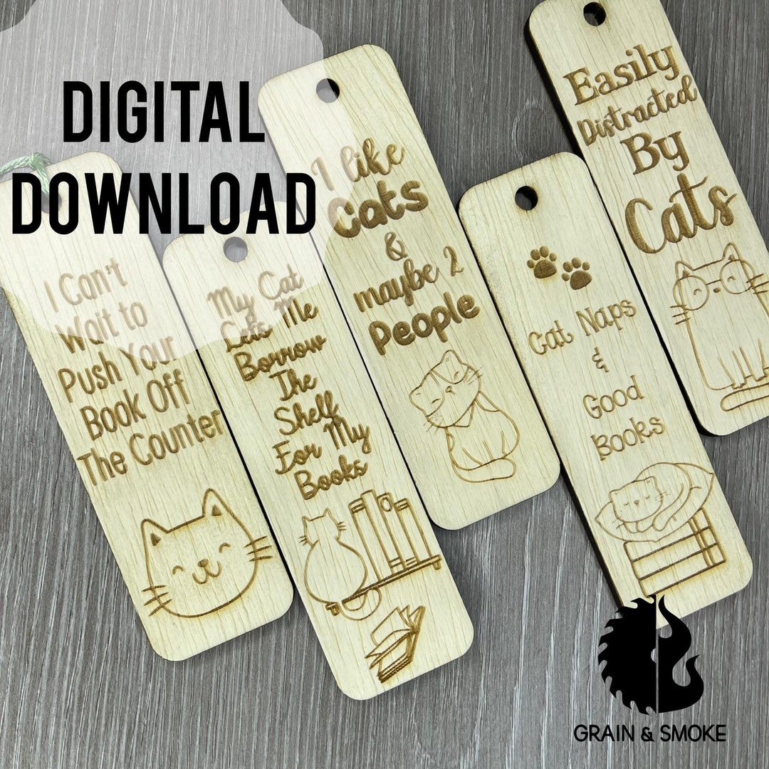 Cat Theme Bookmarks - SVG - Laser Ready - Etsy