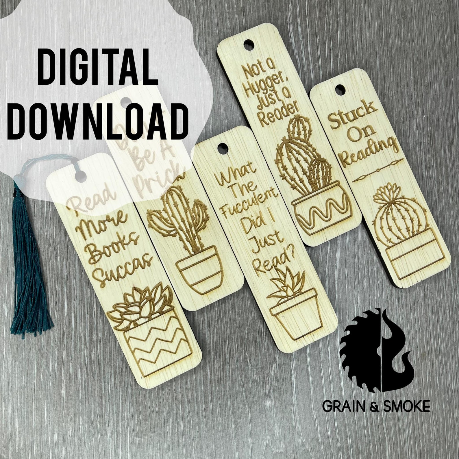 Succulent Theme Bookmarks - SVG - Laser Ready - Etsy