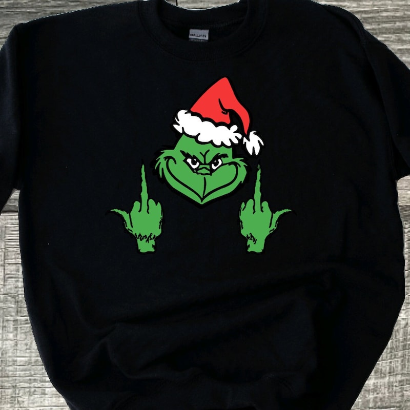 Grinch Middle Finger - Etsy