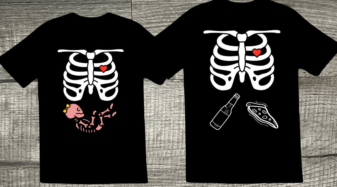 Skeleton Goth Baby Shirt Pregnant Skeleton Shirt Matching Couples ...