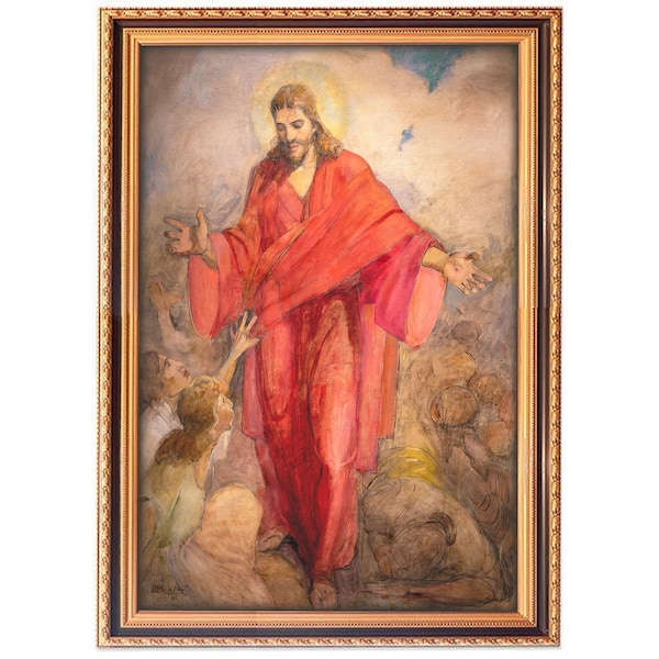 Christ in Red Robe - Etsy