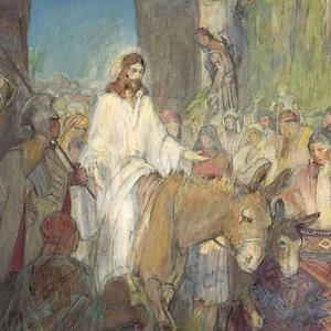 Triumphant Return, Christ's Entry Into Jerusalem - Minerva Teichert Art ...