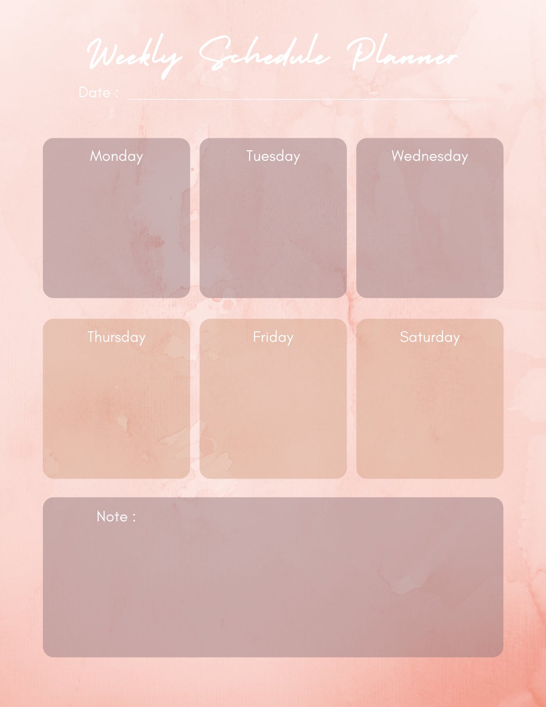 Digital Weekly Planner - Etsy