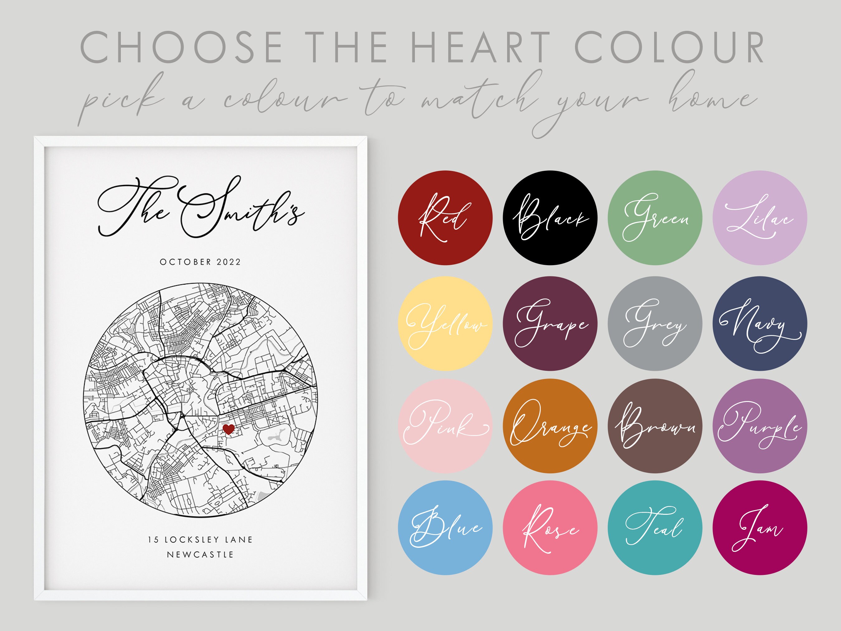 New Home Map Print, New Home Gift, Personalised Housewarming Gift ...