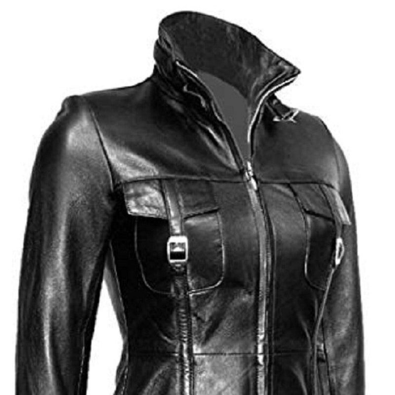 Leather Trenchcoat Military - Etsy UK