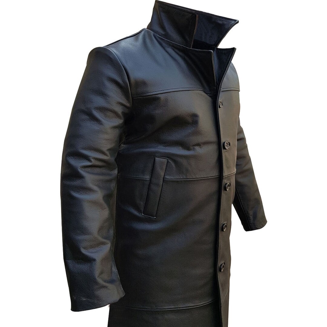 Mens Black Pure Leather Trench Coat: Steampunk Gothic Winter Jacket - Etsy