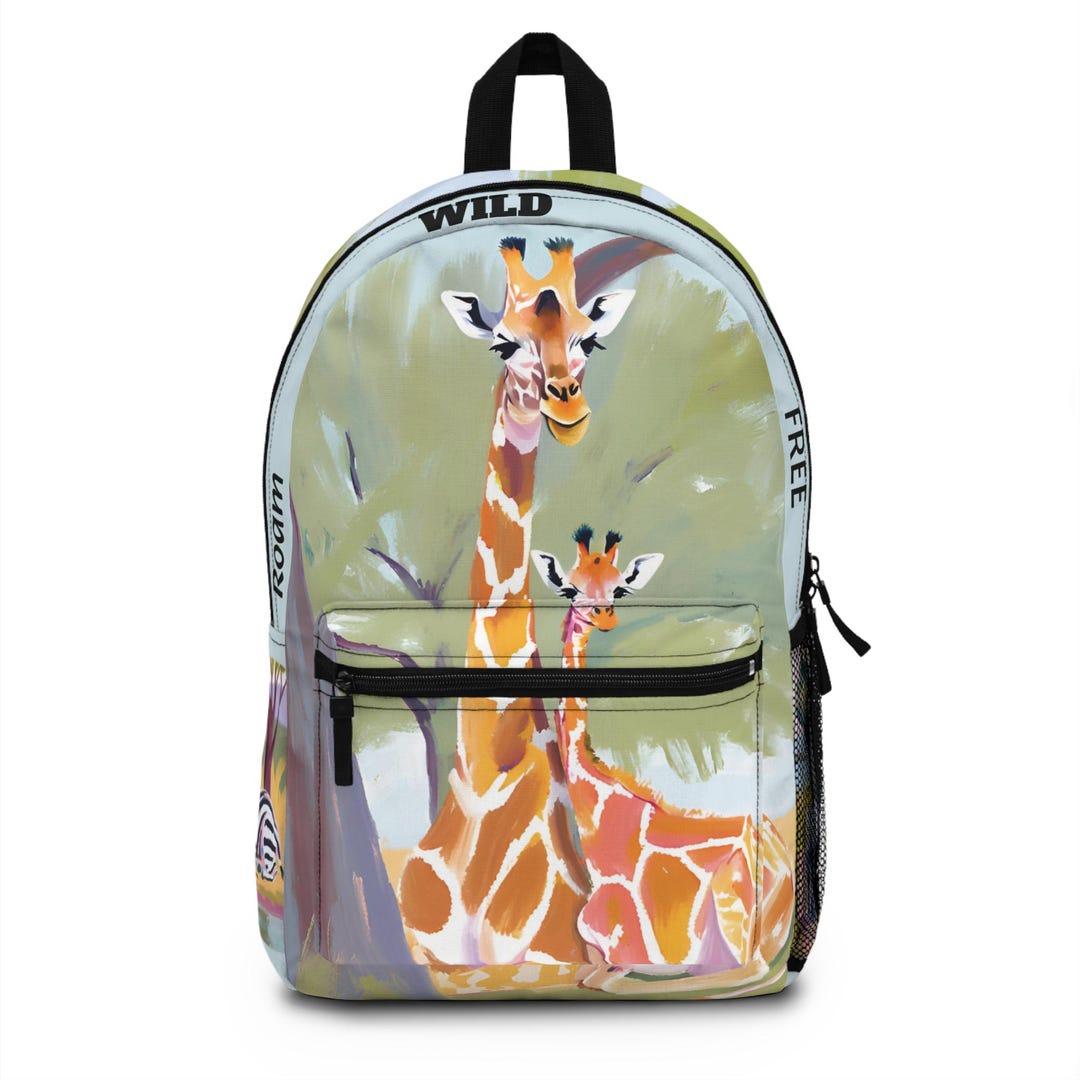 Wild Animals Backpack Featuring Giraffes - Etsy
