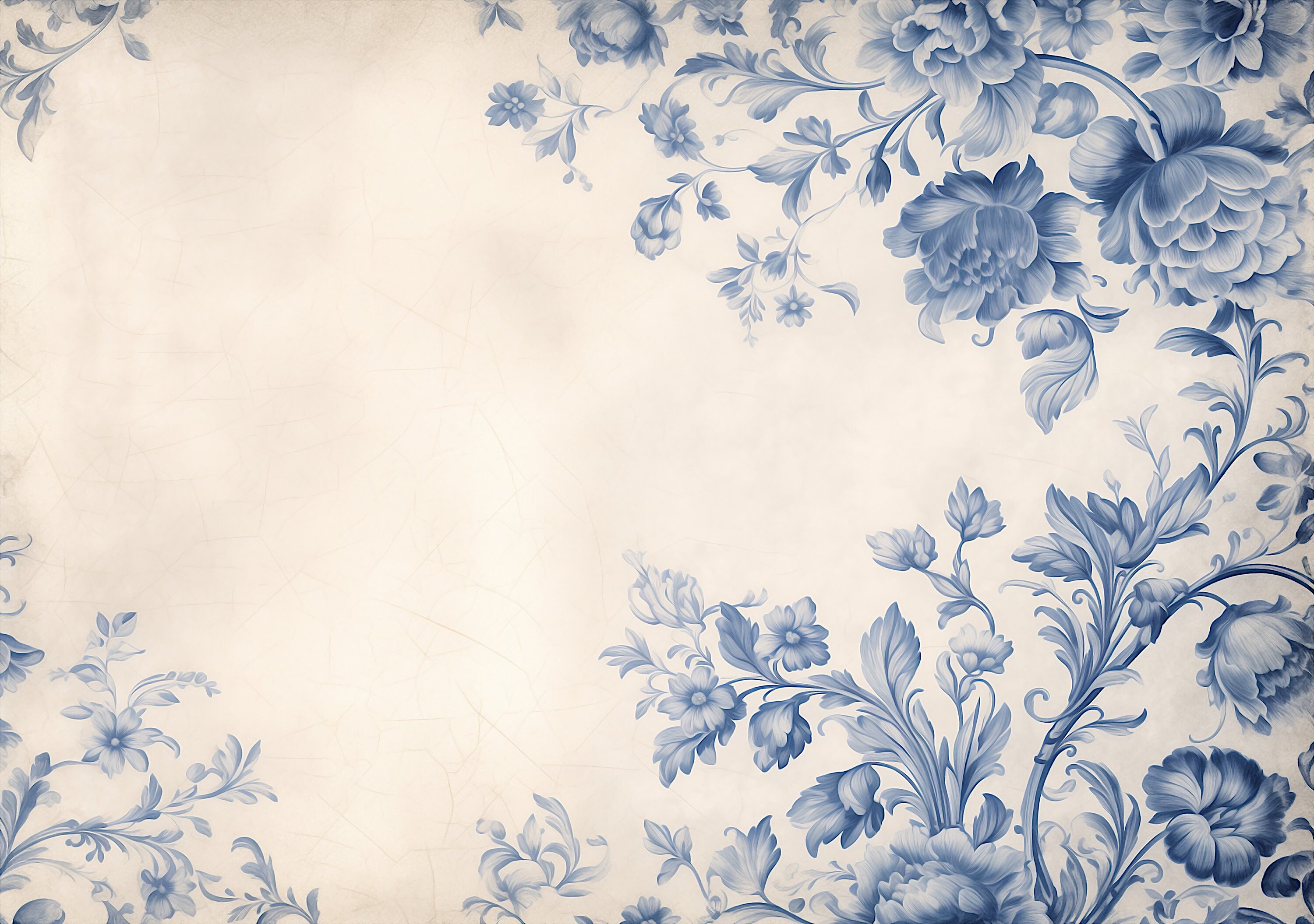 Vintage Delft Inspired Digital Background Paper / Junk Journal ...