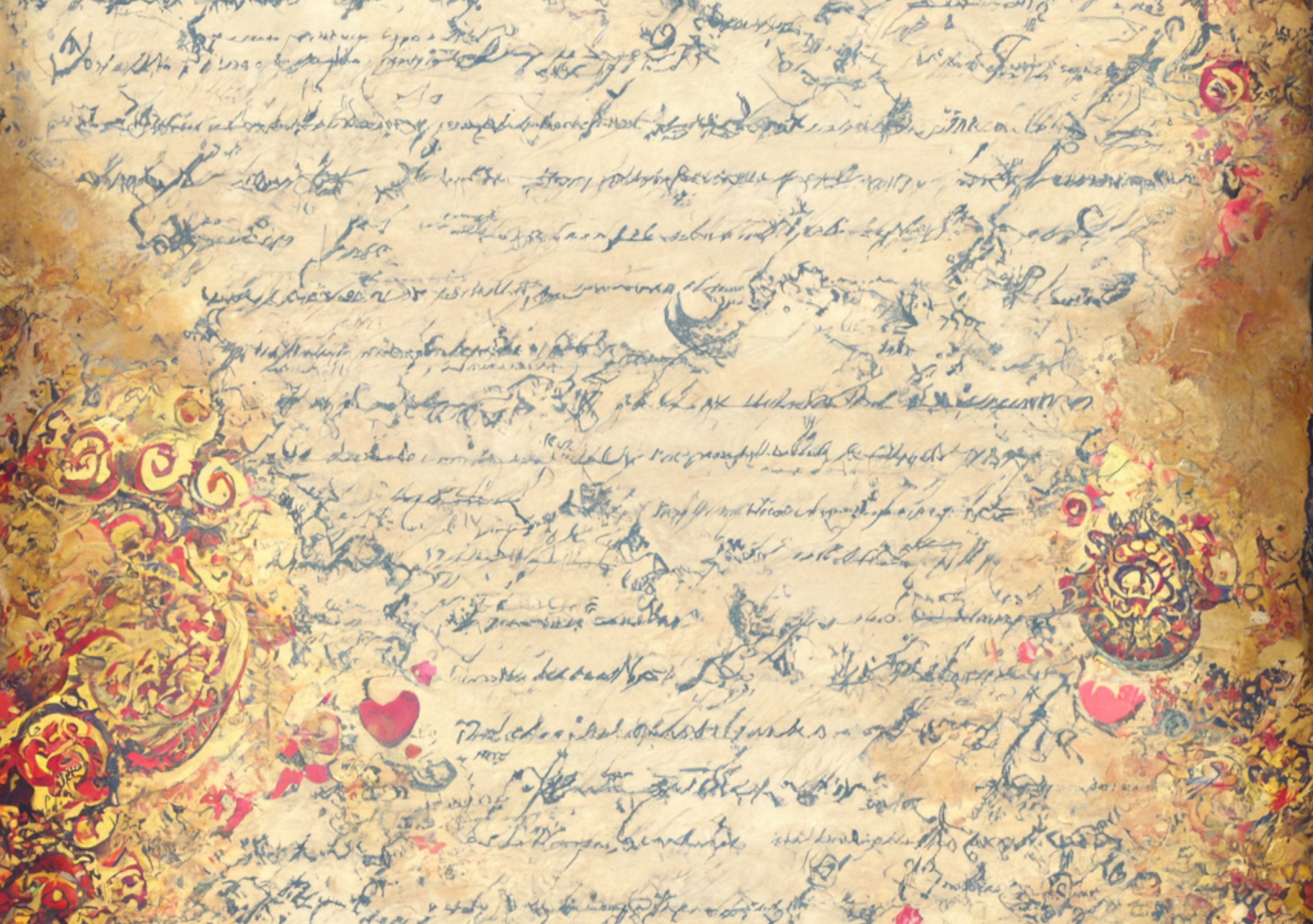 Vintage Cursive Written Letters and Journaling Pages on Stained Paper ...